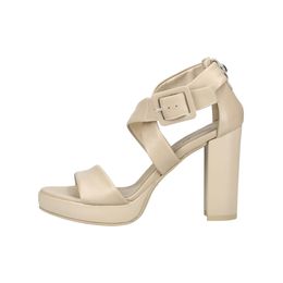 Nero Giardini Damen High-Heel-Sandalette "Nero Giardini Sandalen Leder", Gr. 41, beige, Leder, Schuhe