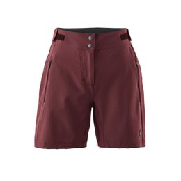 Gonso Damen Fahrradhose "Adventure Super Shorts W", rot, Gr. 42, 86% Polyester, 14% Elasthan, Hosen, Damen Bike-Shorts, Innenhose mit Sitzpolster,