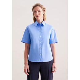 Seidensticker Damen Hemdbluse "Schwarze Rose", blau, Gr. 36, unifarben, 100% Baumwolle, Blusen, 1/2 Kragen Uni