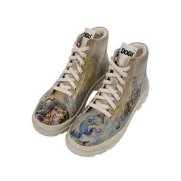 DOGO Damen Winterboots "Adriana Cat Person Damen Stiefeletten", Gr. 41blau, Lederimitat, Schuhe, Handgefertigt