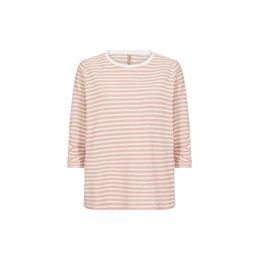 soyaconcept Damen Kurzarmhemd "Soya Concept T-shirt SC_PISA"4635c peach pink combi, Gr. M, Obermaterial: 72% Baumwolle, 25% Viskose, 3% Elasthan,