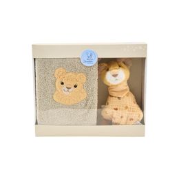 Sterntaler Geschenkset 'L&ouml;we' M&auml;dchen Gr&ouml;&szlig;e one size ecru / braun / hellorange / wei&szlig;