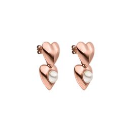 PURELEI Ohrringe 'My Heart' Damen Gr&ouml;&szlig;e one size rosegold / perlwei&szlig;