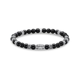 Thomas Sabo Armband Damen Gr&ouml;&szlig;e 19 schwarz / silber