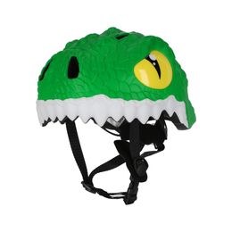 Crazy Safety Fahrradhelm 'Crocodile' Jungen Gr&ouml;&szlig;e 50/54 gelb / gr&uuml;n / schwarz / wei&szlig;