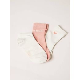 Deeluxe Socken 'AMOUR' Damen Gr&ouml;&szlig;e 36/41 pfirsich / wei&szlig;