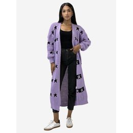 Elara Knitted Coat female Purple size XL