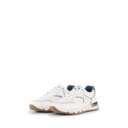 Tom Tailor Herren Sneaker mit Mesh-Einsatz, wei&szlig;, Uni, Gr. 41