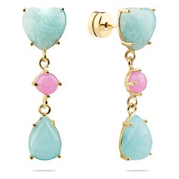 Guido Maria Kretschmer Jewellery Ohrringe 'Aventurin' Damen Gr&ouml;&szlig;e One Size t&uuml;rkis / gold / pink