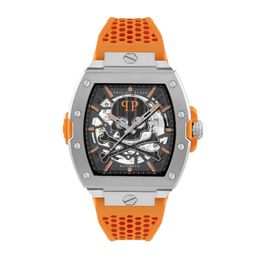 Philipp Plein Watches Uhr 'The Skeleton' Herren Gr&ouml;&szlig;e One Size grau / orange