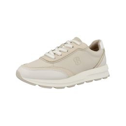 s.Oliver Sneaker Damen Gr&ouml;&szlig;e 37 beige / wei&szlig;