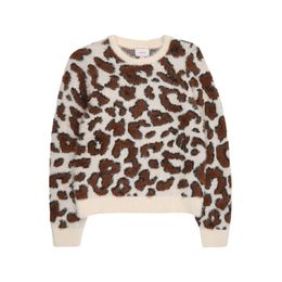 Vero Moda Girl Pullover 'VMJUNGLE' M&auml;dchen Gr&ouml;&szlig;e 146/152 creme / braun / schwarz
