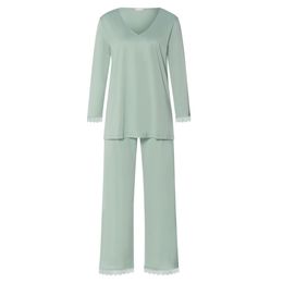 Hanro Pyjama 'Inaya' Damen Gr&ouml;&szlig;e XL gr&uuml;n Winterkleid
