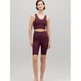Hey Honey Leggings 'Biker Ribbed' Damen Gr&ouml;&szlig;e XS weinrot