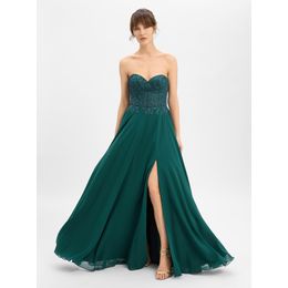 LUXUAR Fashion Abendkleid Damen Gr&ouml;&szlig;e 34 smaragd Winterkleid