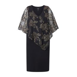 Ulla Popken Kleid Damen Gr&ouml;&szlig;e 42/44 gold / schwarz