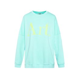 Senses.the Label Oversized Sweatshirt SOL:EIL mit Artwork Damen Gr&ouml;&szlig;e M/L hellblau