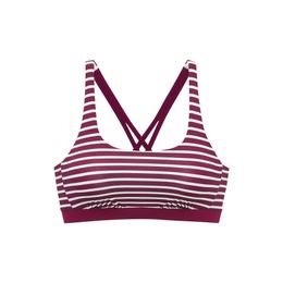 Venice Beach Bikinitop Damen Gr&ouml;&szlig;e 70 aubergine / wei&szlig;