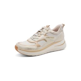 Marco Tozzi Sneaker Damen Gr&ouml;&szlig;e 42 creme / gold