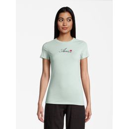 A&eacute;ropostale T-Shirt 'JULY' Damen Gr&ouml;&szlig;e S hellblau / gr&uuml;n / rot / schwarz