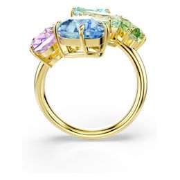 Swarovski Ring Damen Gr&ouml;&szlig;e 55 blau / goldgelb / gr&uuml;n / lila
