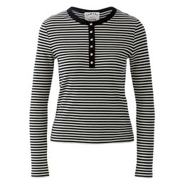 Oui Shirt Damen Gr&ouml;&szlig;e XL schwarz / wei&szlig;meliert