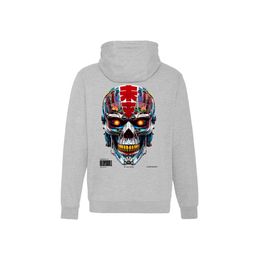 Oldskull Sweatshirt 'Xtreme Vivid Skull' Herren Gr&ouml;&szlig;e XXL blau / safran / grau / mischfarben / rot