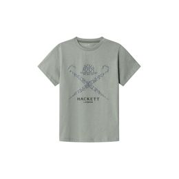Hackett London T-Shirt 'Tiger' Jungen Gr&ouml;&szlig;e 98/104 hellgrau / dunkelgrau / oliv / schwarz