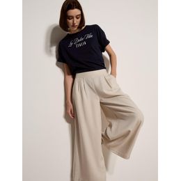 Apricot Slub Linen Wide-Leg Trousers ' ' Damen Gr&ouml;&szlig;e 44 stone