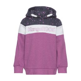 Kangaroos Sweatshirt M&auml;dchen Gr&ouml;&szlig;e 140/146 lila / schwarz / wei&szlig;