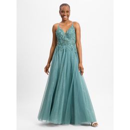LUXUAR Fashion Abendkleid Damen Gr&ouml;&szlig;e 32 aqua Winterkleid