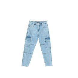 Solang Hose Denim-Cargo-Hose mit Cargotaschen Jungen Gr&ouml;&szlig;e 152 hellblau