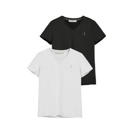 Polo Club T-Shirt Damen Gr&ouml;&szlig;e L schwarz / wei&szlig;
