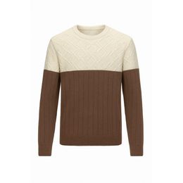 D&rsquo;s Damat Pullover Herren Gr&ouml;&szlig;e M creme / braun