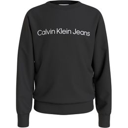 Calvin Klein Jeans Sweatshirt Jungen Gr&ouml;&szlig;e 170/176 schwarz / wei&szlig;
