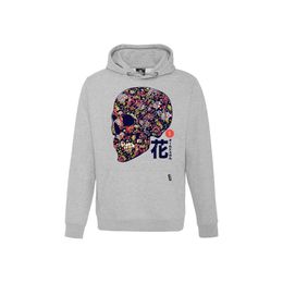 Oldskull Kapuzensweatshirt 'Xtreme Vivid Skull' Herren Gr&ouml;&szlig;e L grau