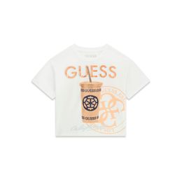 Guess T-Shirt M&auml;dchen Gr&ouml;&szlig;e 158 cappuccino / schwarz / wei&szlig;