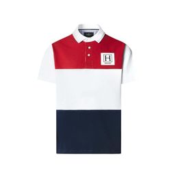 Hackett London Poloshirt 'HERITAGE' Herren Gr&ouml;&szlig;e XXL rot / schwarz / wei&szlig;