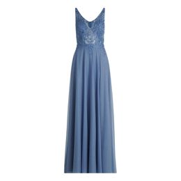 Vera Mont Abendkleid im Glitzer-Look Damen Gr&ouml;&szlig;e 42 pastellblau Winterkleid