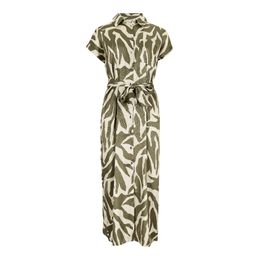 Apricot Textured Satin Zebra Print Midi Dress ' ' Damen Gr&ouml;&szlig;e 34 khaki Winterkleid