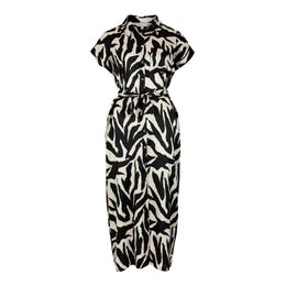 Apricot Textured Satin Zebra Print Midi Dress ' ' Damen Gr&ouml;&szlig;e 44 creme Winterkleid