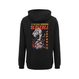 Oldskull Sweatshirt 'Xtreme Tattoo Tiger Skull' Herren Gr&ouml;&szlig;e XL orange / rot / schwarz / wei&szlig;