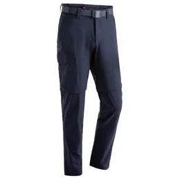 Outdoorhose Maier Sports "Torid slim zip", Herren, Gr. 46, Normalgr&ouml;&szlig;en, blau (dunkelblau), 90% Polyamid, 10% Elasthan, Hosen Outdoorhose, Herren Zip-Off Wanderhose, atmungsaktive Trekkinghose, Slim Fit
