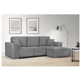Ecksofa OTTO HOME "BEATRICE optionale Schlafsofa mit Bettkasten, B/T/H: 265/170/86 cm", grau (hellgrau), B:265cm H:86cm T:170cm, 100% Polyester, Sofas, Ecksofa, L-Form, wahlweise auch mit Bettfunktion und Bettkasten