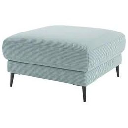 Polsterhocker Home Affaire "Downtown", blau (light blau), B:80cm H:44cm T:80cm, 88% Polyester, 12% Polyacryl, Hocker, Polsterhocker, passend zur Serie, auch in Cord