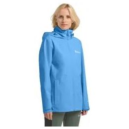 Outdoorjacke Jack Wolfskin "TRAILTIME 2L JKT W", Damen, Gr. XS, blau (mid blau), Obermaterial: 100% Polyester. Netzfutter: 100% Polyester, Jacken Outdoorjacke, Wasserdicht, winddicht, atmungsaktiv, &Uuml;bergangsjacke