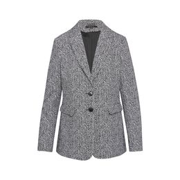 comma, COMMA Blazer Damen Gr&ouml;&szlig;e 40 schwarzmeliert / wei&szlig;
