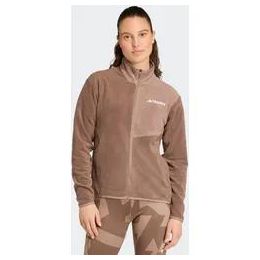 Fleecejacke Adidas TERREX "MULTI", Damen, Gr. L, earth strata, Obermaterial: 100% Polyester, normal, Jacken Fleecejacke