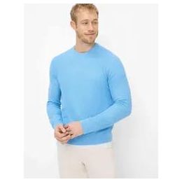 Rundhalspullover Brax "Style RICK", Damen, Gr. 4XL, t&uuml;rkis, Strick, 44% Baumwolle, 36% Leinen, 20% Polyester, Rundhals, Pullover Rundhalspullover