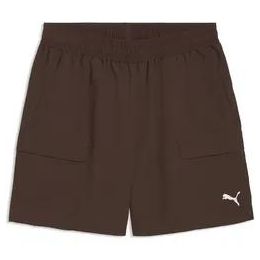 Shorts Puma "WARDROBE ESS Relaxed 6" Cargoshorts Herren", Damen, Gr. XXL, Normalgr&ouml;&szlig;en, chocolate braun, Obermaterial: 100% Nylon. Seitentasche &ndash; Oben: 100% Polyester. Seitentasche &ndash; Unten: 100% Nylon. R&uuml;cktaschenbeutel: 100% Polyester, unifarben, relaxed fit, Hosen Shorts